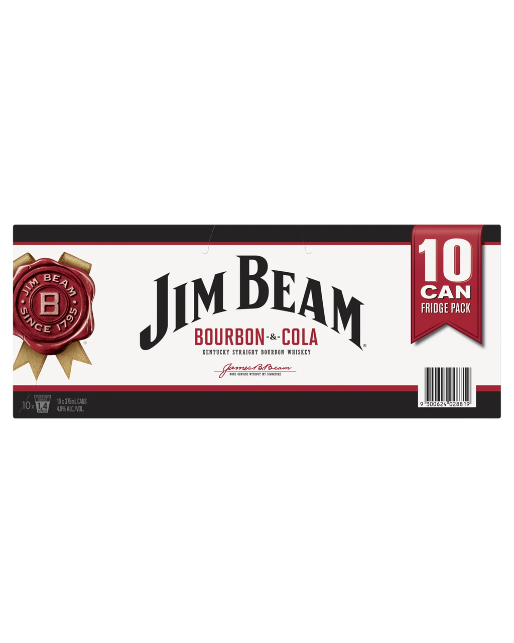 JIM BEAM & COLA 10PK CAN 375ML
